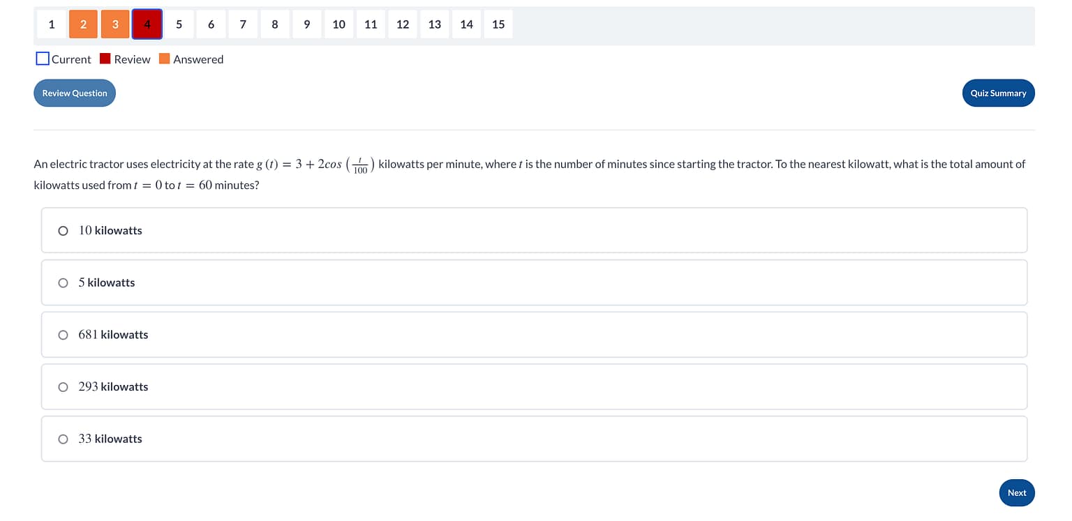 AP Calculus AB Sample Multiple Choice Questions